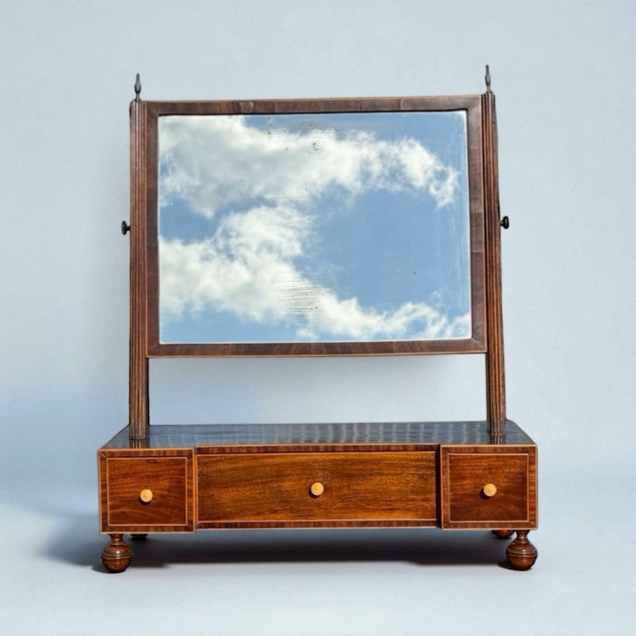 Antique Georgian Mahogany Table Mirror Original Finish Period Vanity ...