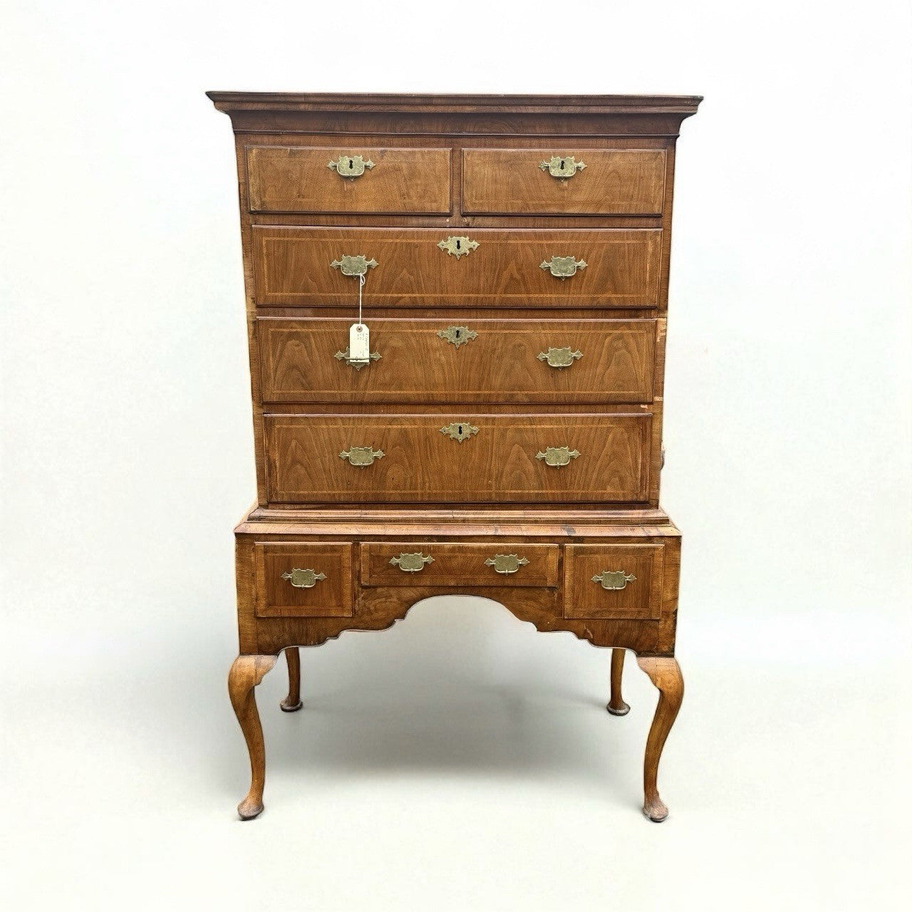 George II Walnut & Feather Chest On Stand
